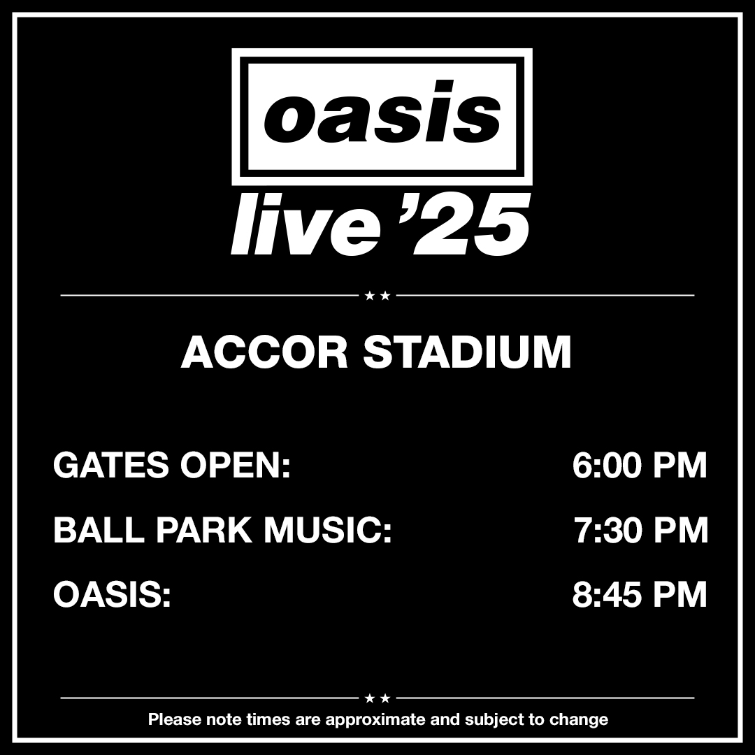 Accor Stadium - Live ’25 Map – Official Oasis Tour Interactive Map